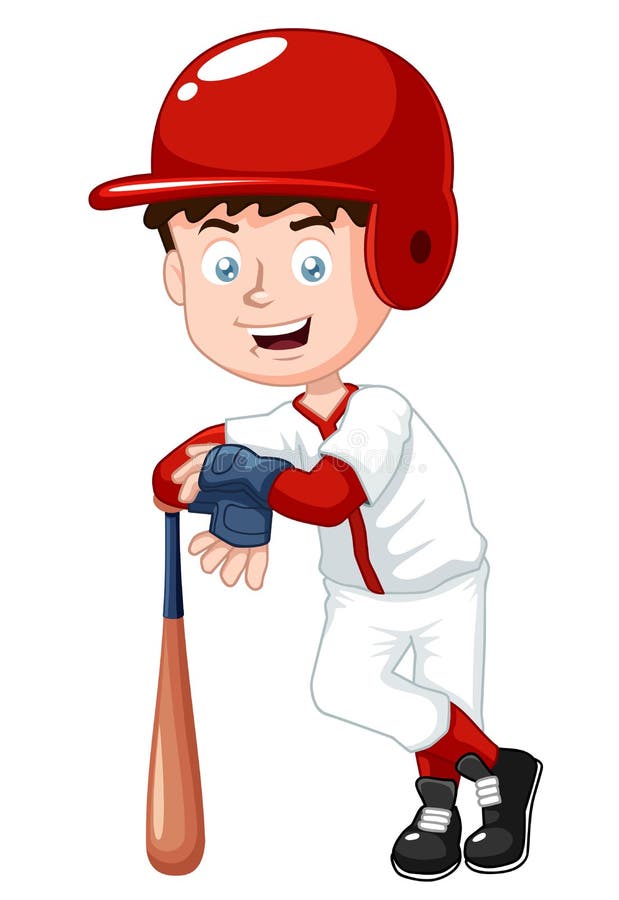 Boy baseball player stock vector. Illustration of clipart - 26865479