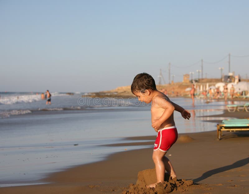 Boy at the beach stock image. Image of ocean, healthy - 9531933