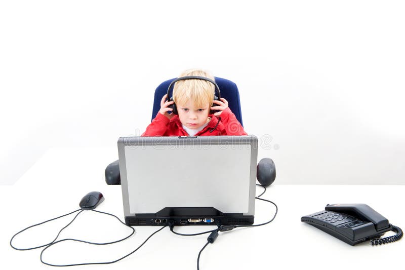 Boy behind a laptop stock image. Image of close, enjoyment - 11545669
