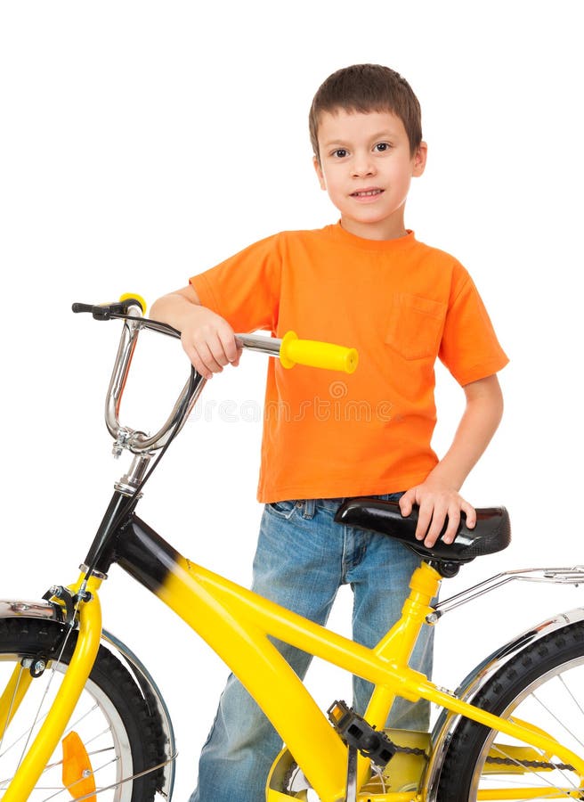Boy on bicycle stock photo. Image of cyclist, cycling - 34044652