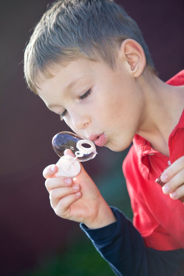 Young Boy Blowing Bubbles Picture. Image: 1736253
