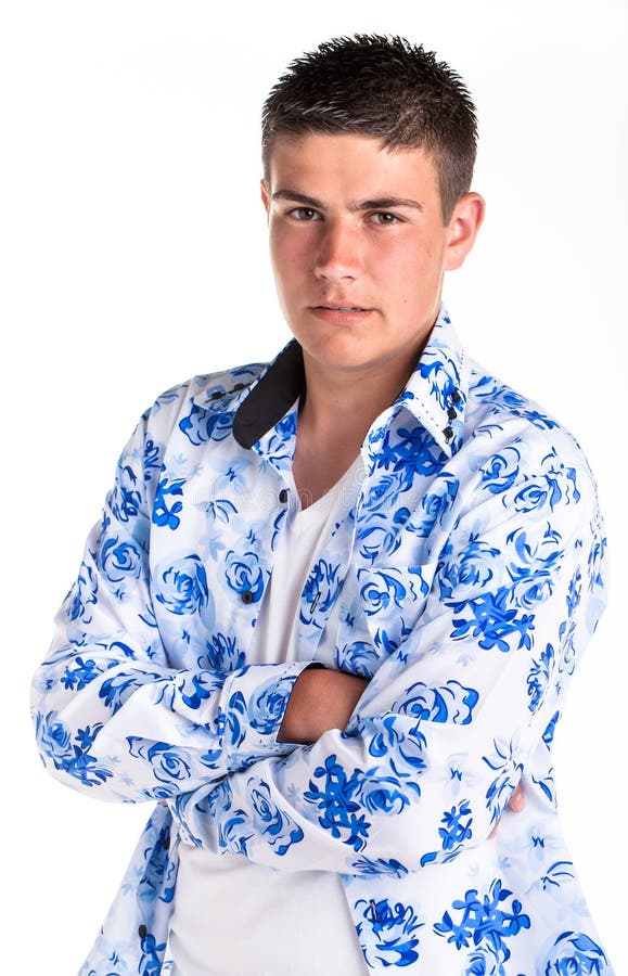 Boy in blue stock photo. Image of human, casual, look - 28005184