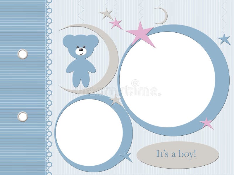 Boy blue photo frame stock illustration. Illustration of frame - 21267845