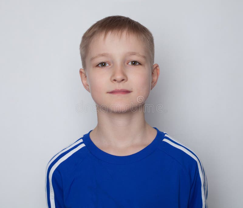 Boy in Blue Suit after Sports Lesson Stock Photo - Image of little ...