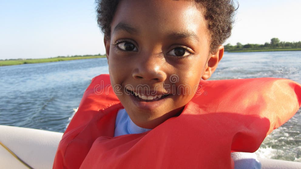 Boy Boating stock photo. Image of years, little, swim - 15160674