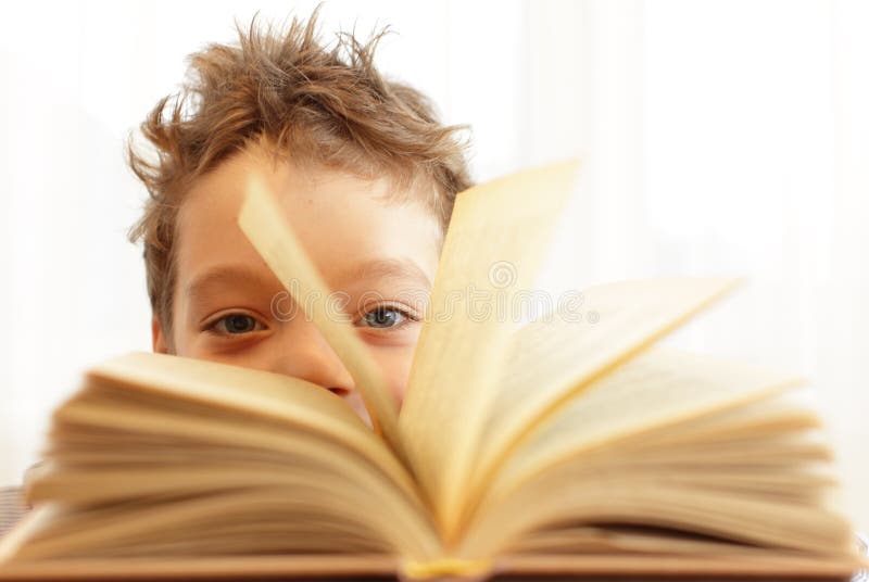 Boy with book stock image. Image of cheerful, leisure - 15061099