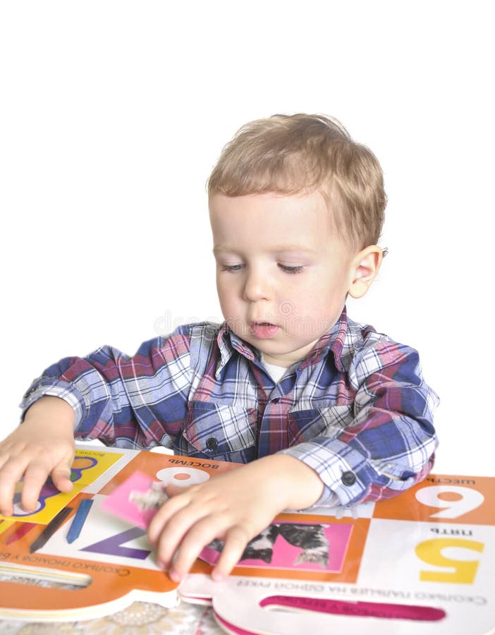 Boy with book stock photo. Image of education, school - 3496164