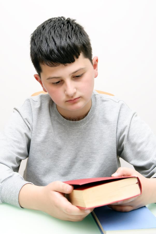 Boy with a book stock photo. Image of literature, caucasian - 41392038