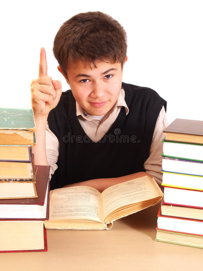 Boy And Books Picture. Image: 17325097