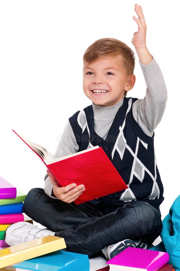 Boy with Books for an Education Stock Photo - Image of people, happy ...