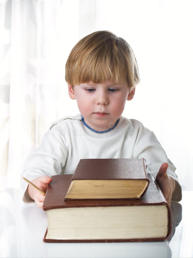 The Boy With Books Picture. Image: 8208578