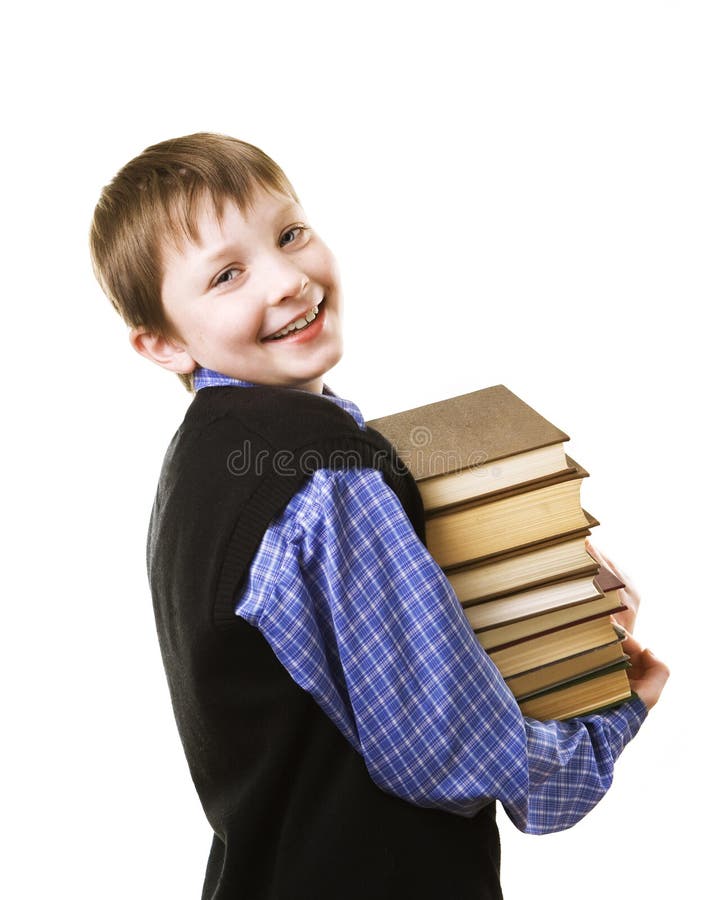 Young Boy Reading a Book in His Room Stock Image - Image of adolescent ...