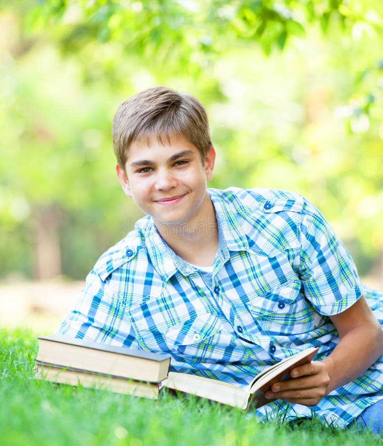 Boy with books stock photo. Image of school, modern, knowledge - 33685008