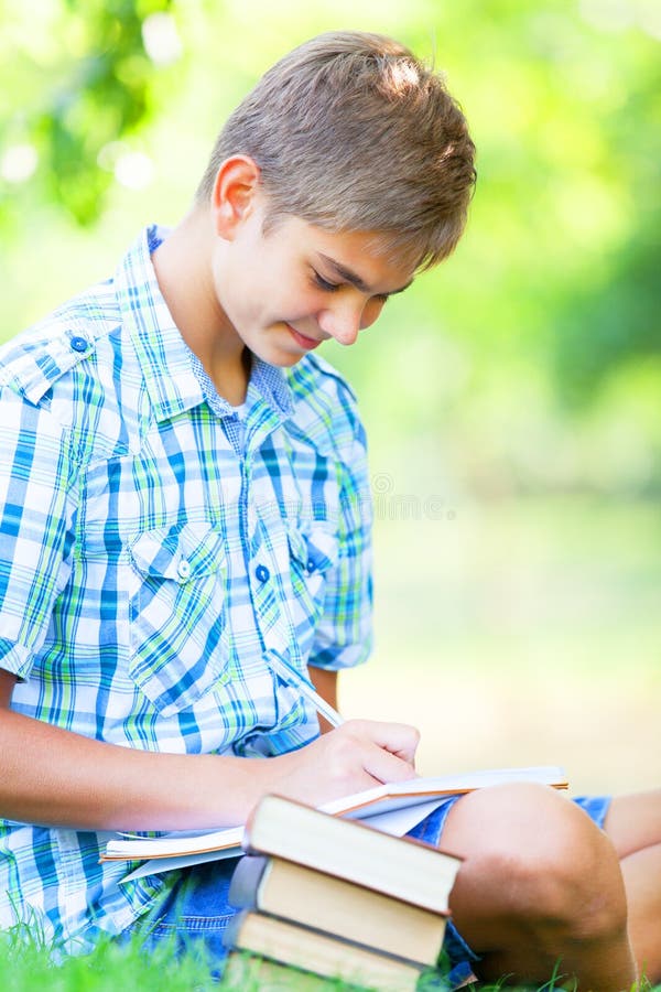 Boy with books stock image. Image of education, knowledge - 33685015