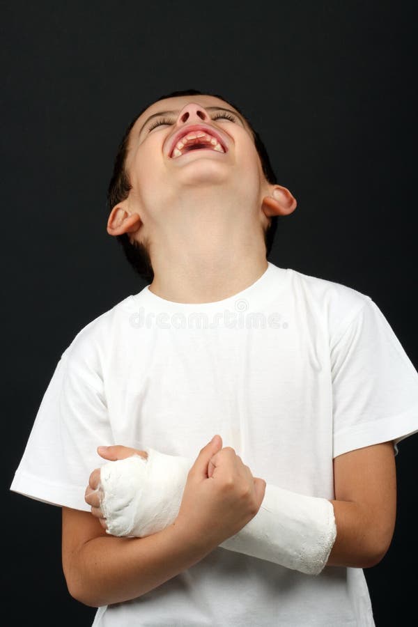 Boy with broken hand stock photo. Image of caucasian - 20325824