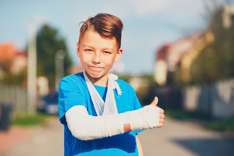 Boy with broken hand stock photo. Image of care, human - 90420256