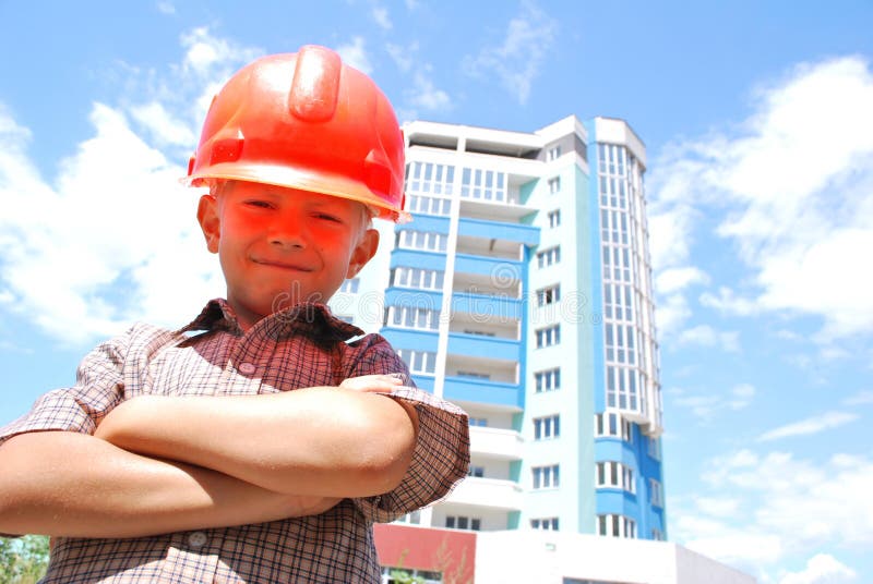 Boy builder stock image. Image of childhood, building - 10110551