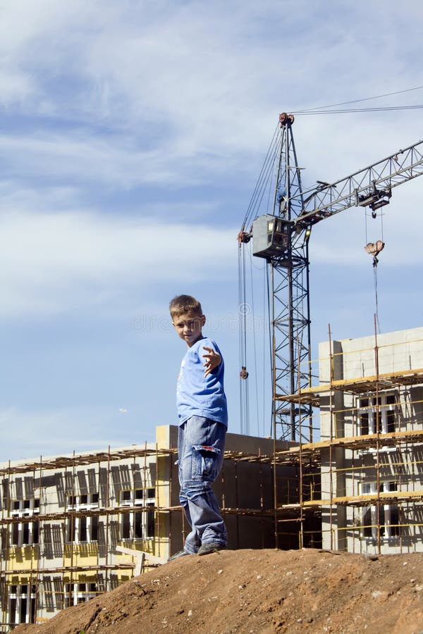 Boy builder stock image. Image of housing, frame, child - 18419989