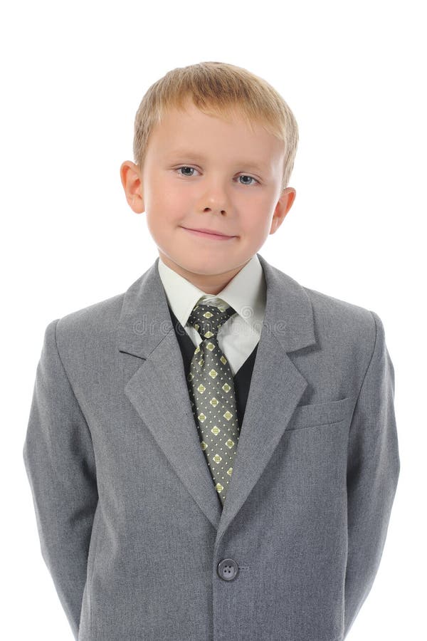 Young Businessman Portrait in Suit and Tie, Isolated White Background ...