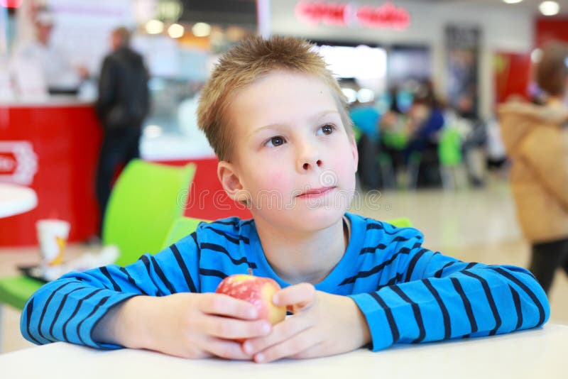 Boy in the cafe stock image. Image of morning, cheerful - 38783917