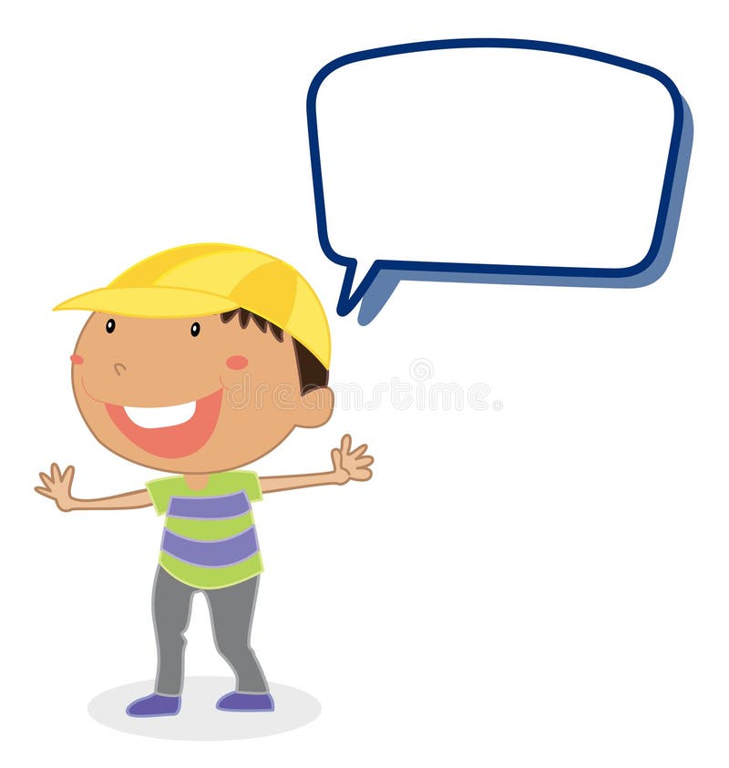 A boy and call out stock vector. Illustration of instruction - 32710343