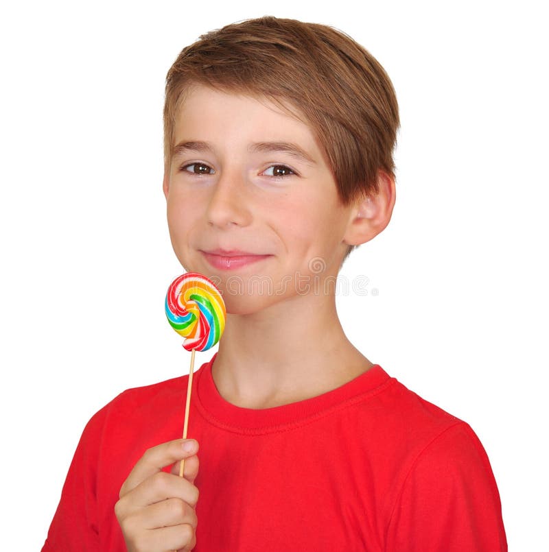 Boy with candy stock image. Image of round, beautiful - 33220133