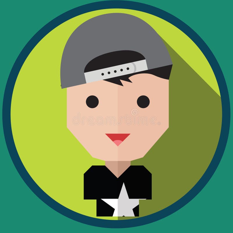 Boy with Cap. Vector Illustration Decorative Design Stock Vector ...