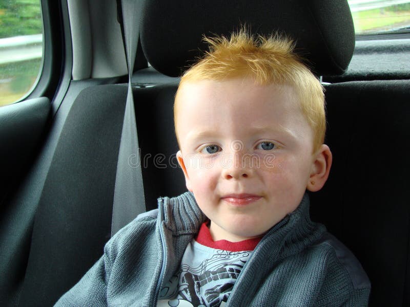 Boy in car stock image. Image of young, portrait, smile - 3719337