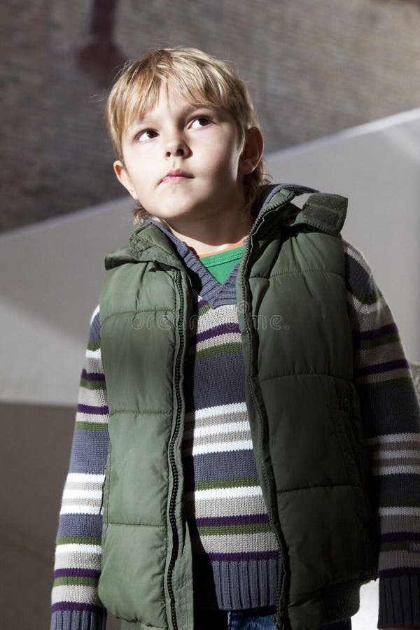 The Boy Carefully Considering What Stock Image - Image of looking ...