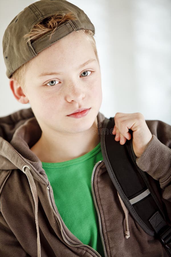 Boy Carrying Backpack on His Way To School Stock Image - Image of cute ...