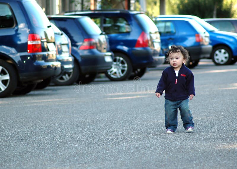 Boy by cars. stock photo. Image of little, innocence, cute - 3101730