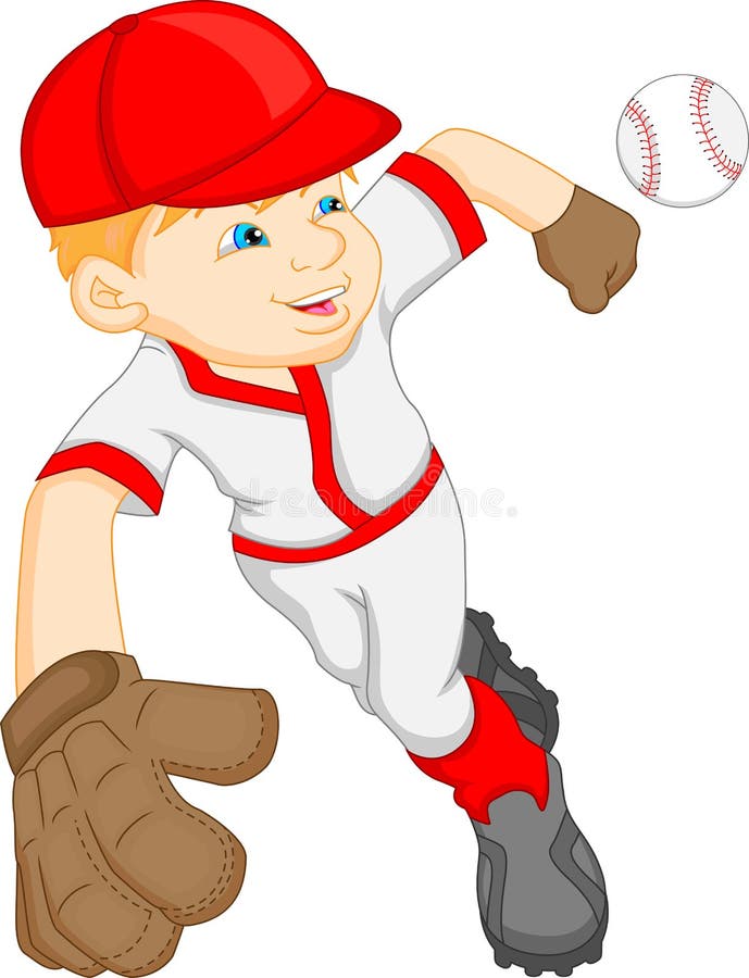 Boy Cartoon Baseball Player Stock Vector - Illustration of people ...