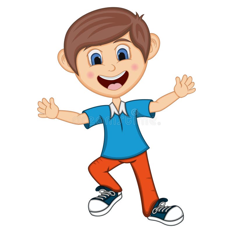 Boy Dancing Cartoon With Hand Stand Pose Stock Vector - Illustration of ...