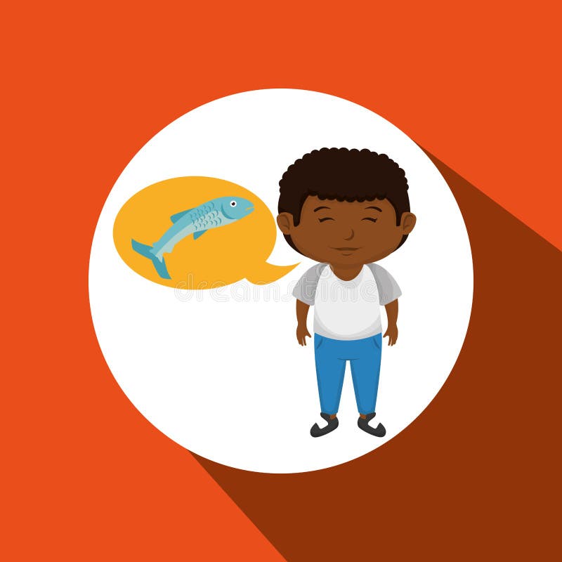 Boy Eating Fish Stock Illustrations – 253 Boy Eating Fish Stock ...