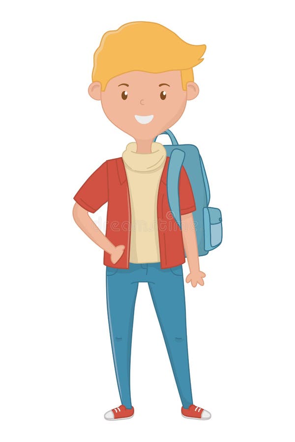 Boy Cartoon of School Design Stock Vector - Illustration of lesson ...