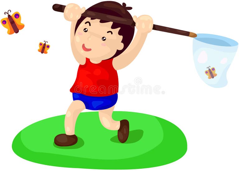 Cartoon Catching Butterflies Stock Illustrations – 446 Cartoon Catching ...