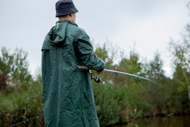 The Boy is Catching a Net by the Lake Stock Photo - Image of little ...