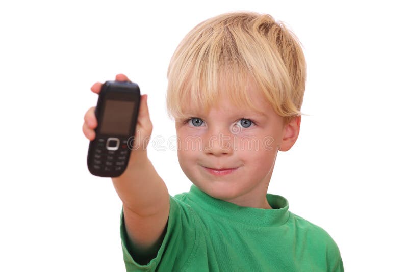 Boy with cell phone stock photo. Image of looking, mobile - 21693804