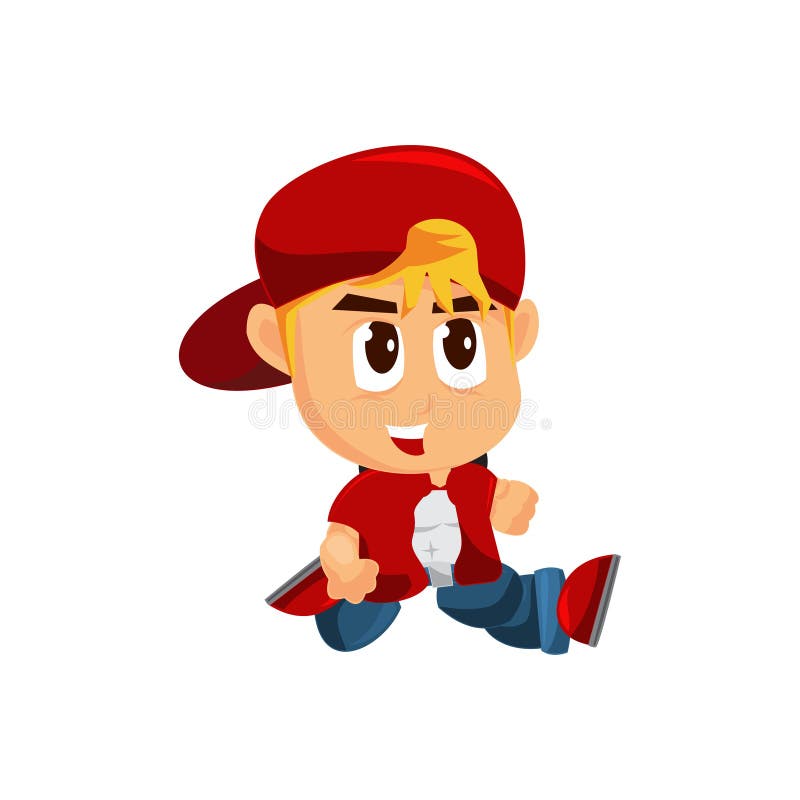 Boy Character with Hat Slide Game Kits Adventure Design Sprite Stock ...