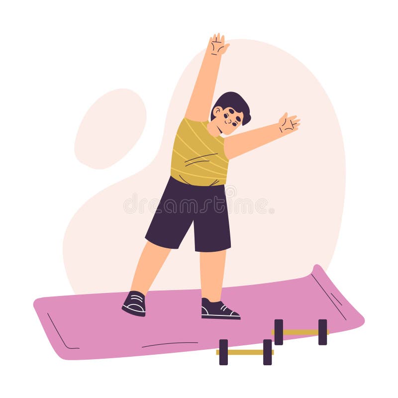 Stretching Clipart Funny Cartoon Illustration Of Funny Man Man