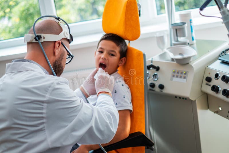 Boy at Check-up at Aryngologist Stock Photo - Image of otolaryngology ...