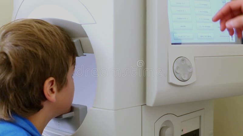 Boy Checks Central and Peripheral Visual Field at Stock Footage - Video ...