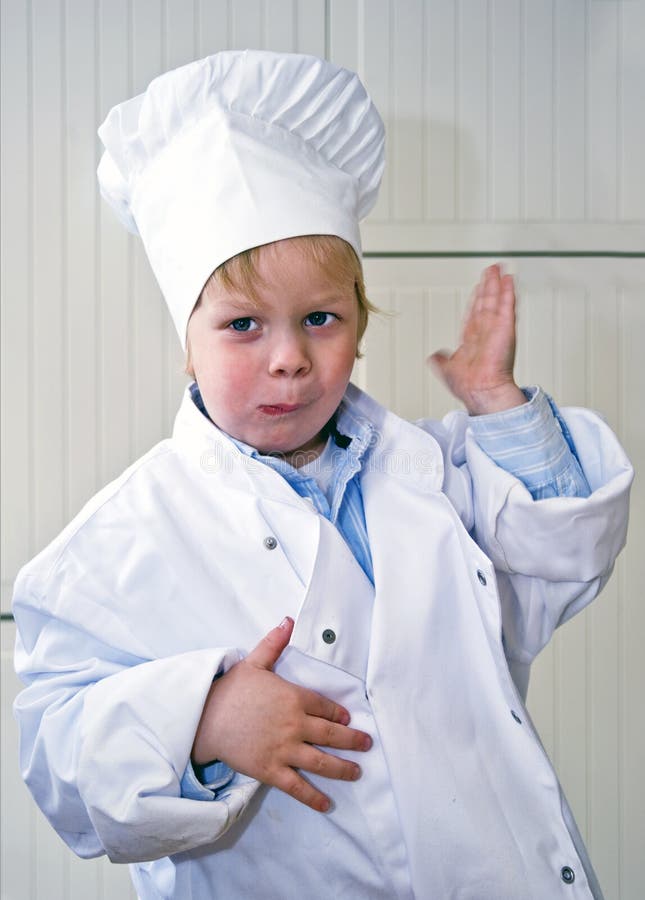 Boy chef stock photo. Image of mouth, tasting, toque, double - 8976096