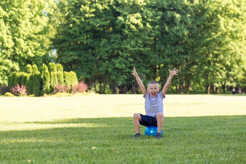 Boy children playing ball stock image. Image of happiness - 54436121