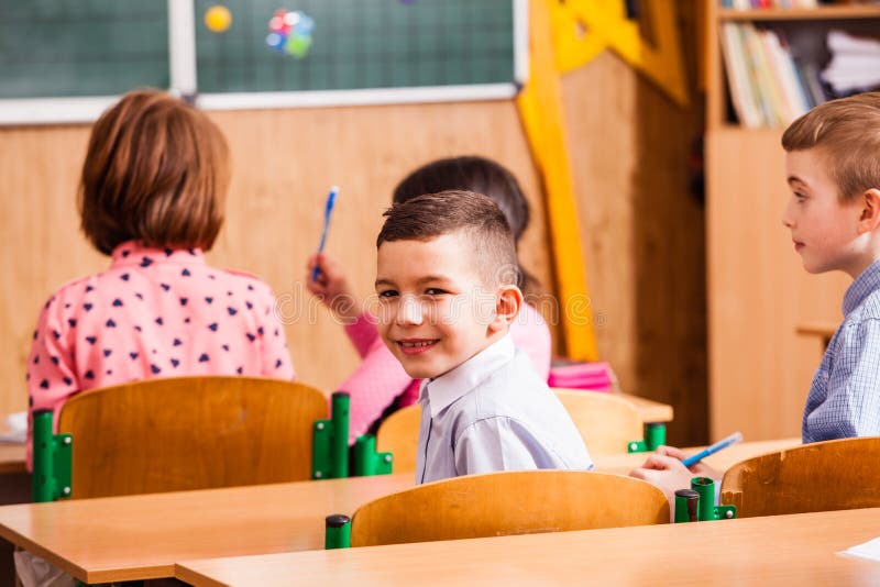 Boy in the class stock image. Image of grade, drawing - 113138893