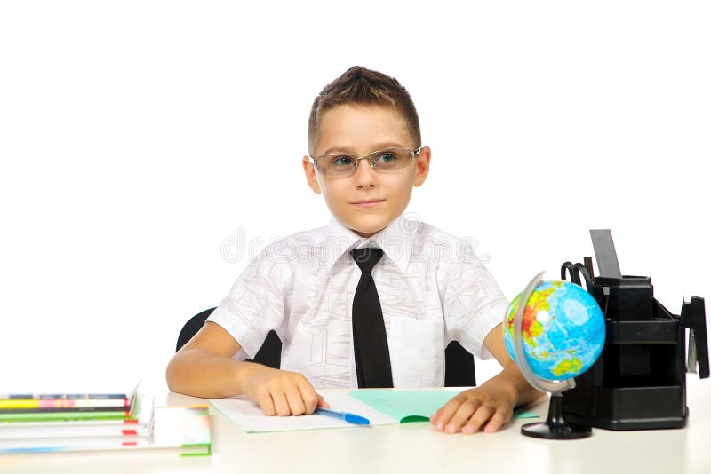 Boy in the classroom stock photo. Image of schoolboy - 32848156