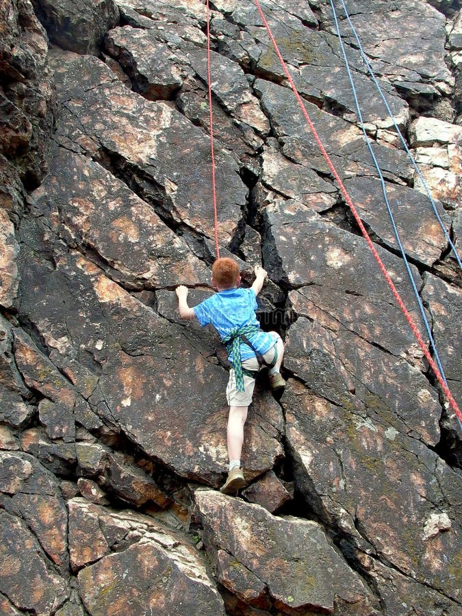Boy climbing on rope stock photo. Image of sport, healthy - 19773956