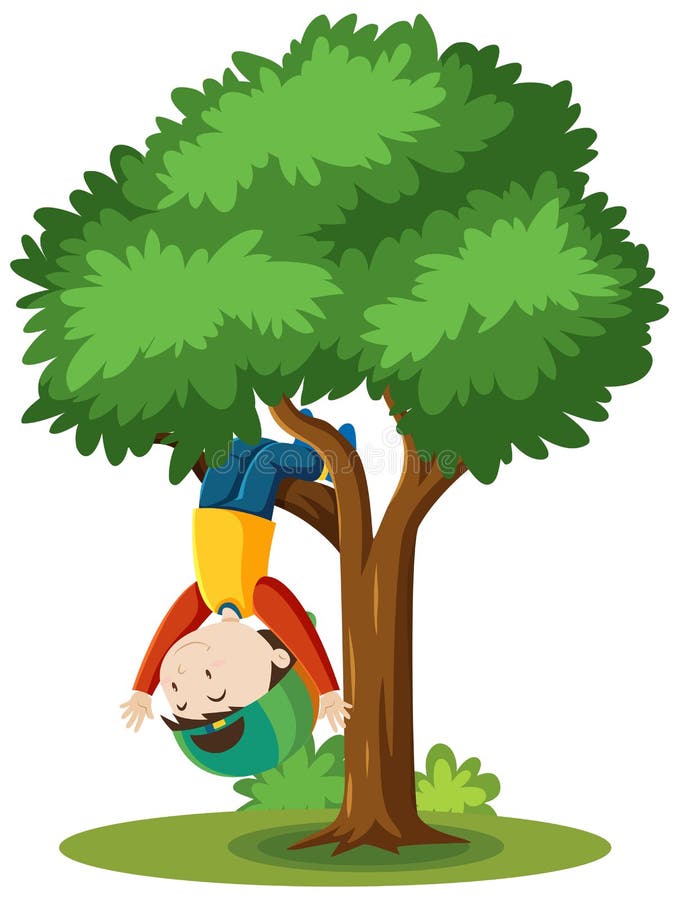 Boy Climbing Tree Stock Illustrations – 560 Boy Climbing Tree Stock ...