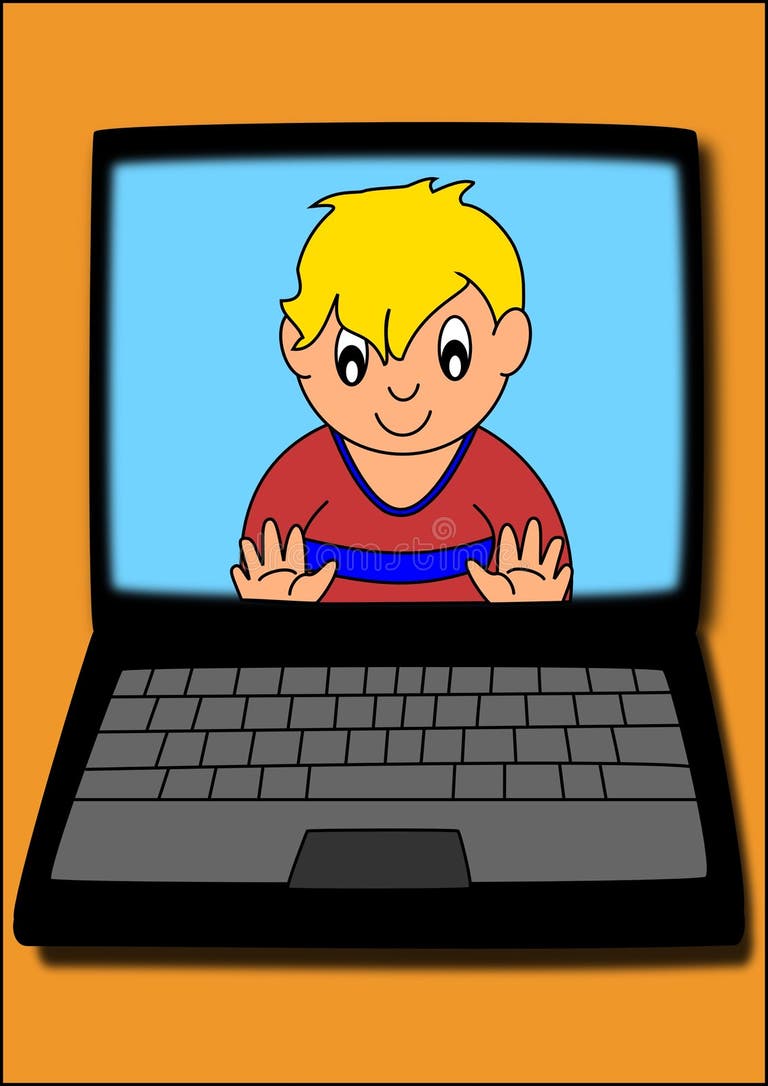 Boy Typing Keyboard Stock Illustrations – 237 Boy Typing Keyboard Stock ...