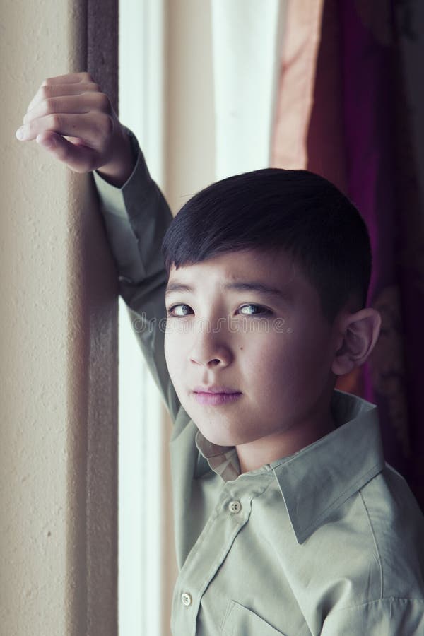 Portrait of Confident Young Boy. Stock Photo - Image of handsome ...